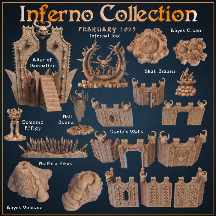 3D Printable The Inferno Collection by World Forge Miniatures
